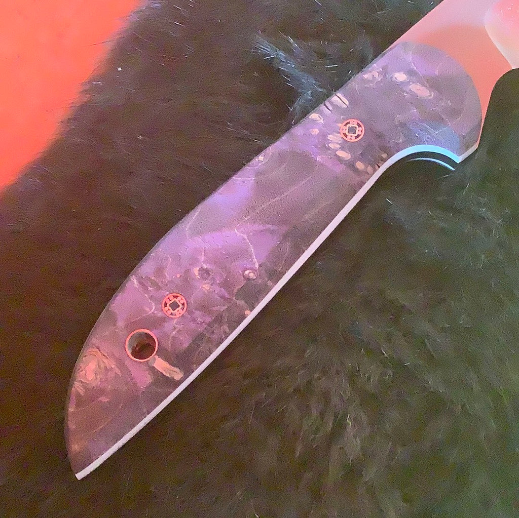 66-21 Stabilized Purple Dyed Maple Burl Drop Point Utility – McPherson Knives