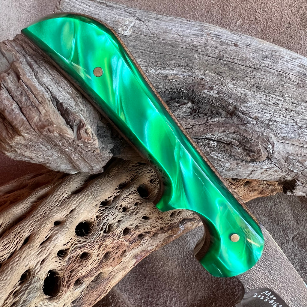 23-163 Emerald Kirinite Drop Point Utility – McPherson Knives