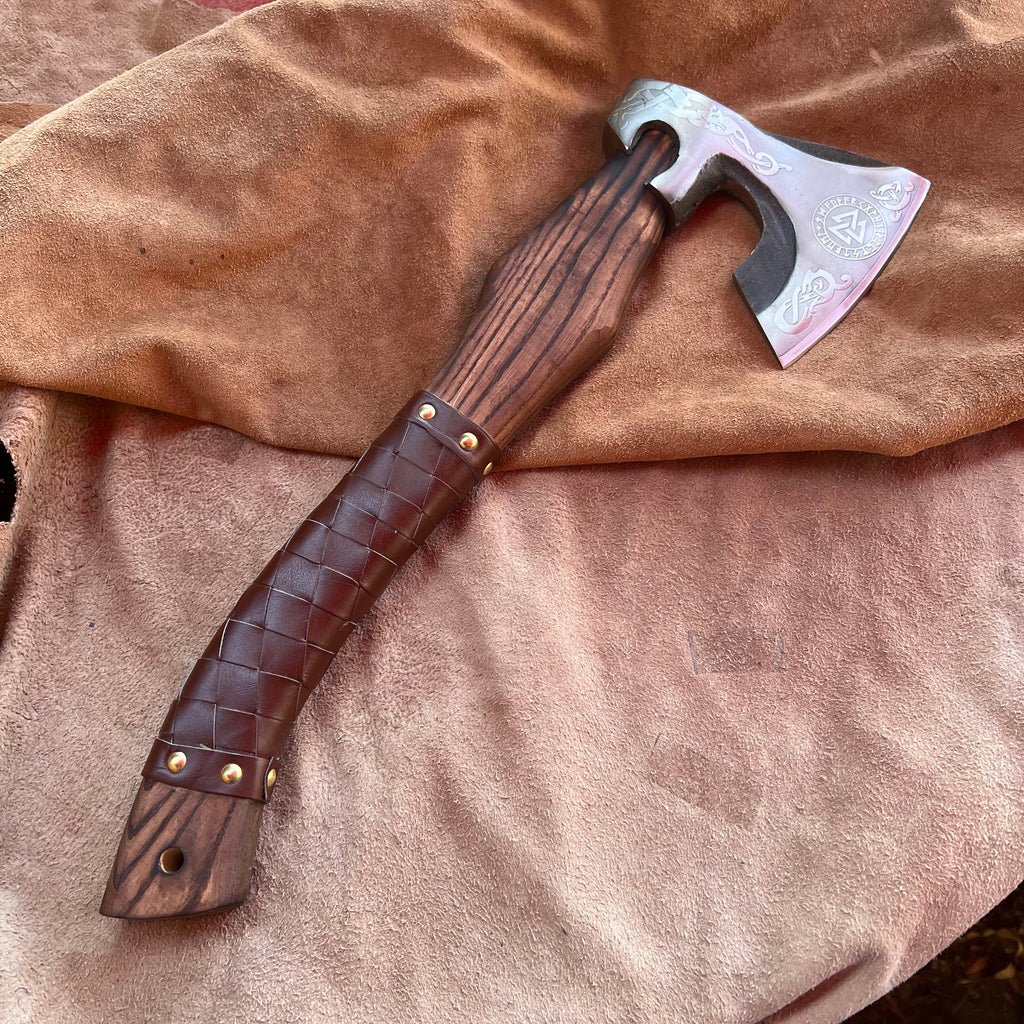 AW004 - Brown Wood Axe – McPherson Knives