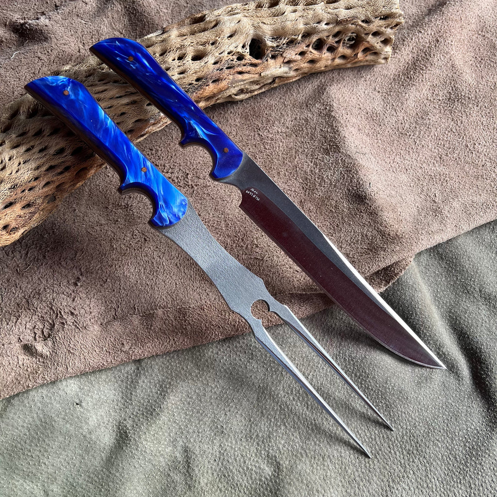 23-122/123 Blue Ice Kirinite Carving Set – McPherson Knives