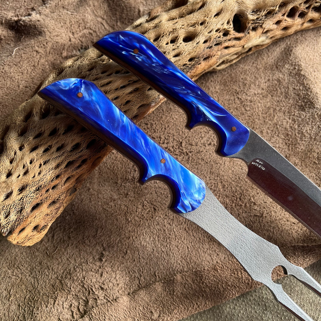 23-122/123 Blue Ice Kirinite Carving Set – McPherson Knives