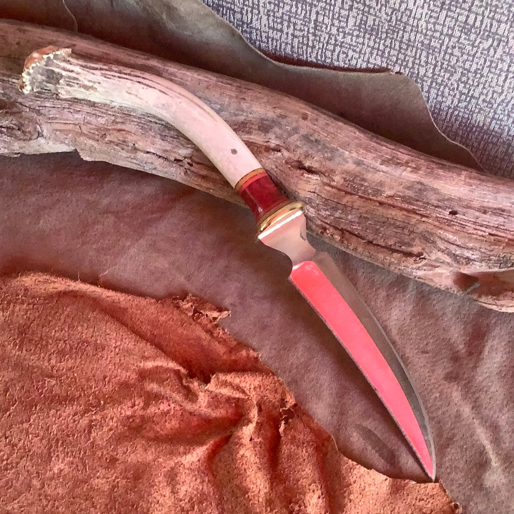 98-21 Deer Antler Crown Medium Talon Dagger – McPherson Knives