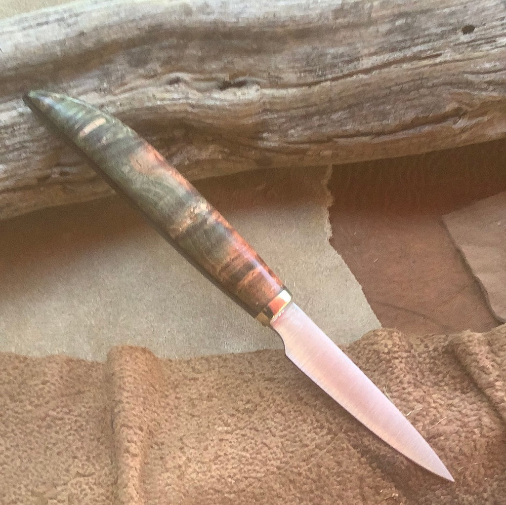 46-21 Orange & Green Dyed Maple Burl Pairing – McPherson Knives